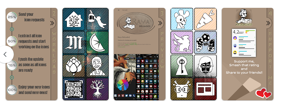 [안드 APP] Raya Reloaded Icon Pack (1,500원 --> 0원)